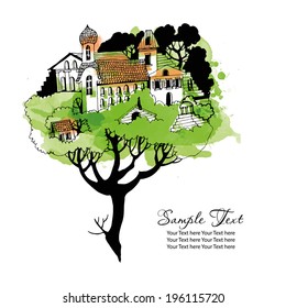 Tree City Flyer Background Stock Vector (Royalty Free) 196115720 ...
