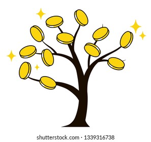 Tree Coin Icon Stock Vector (Royalty Free) 1339316738 | Shutterstock