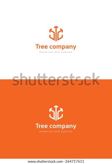 Tree Company Logo Teamplate Stock Vector (Royalty Free) 264717611 ...