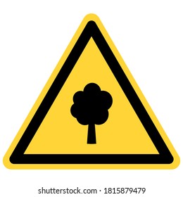 Tree Danger Sign On White Stock Vector (Royalty Free) 1815879479 ...
