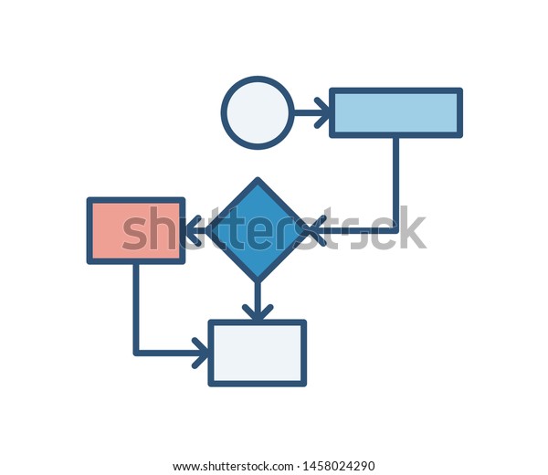Tree Diagram Flow Chart Round Triangular: vector de stock (libre de ...