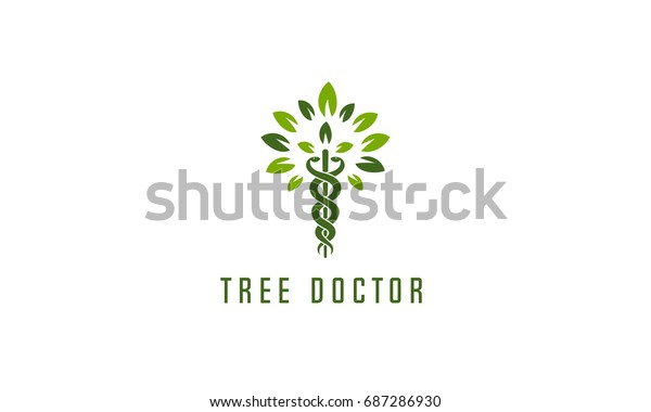 Tree Doctor Eco Friendly Logo Can Stock Vector (Royalty Free) 687286930 ...
