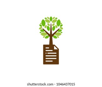 Document Tree Icon Logo Design Element Stock Vector (Royalty Free ...