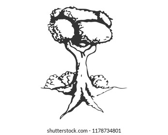 Tree Drawn By Hand No Background Stock Vector (Royalty Free) 1178734801 ...