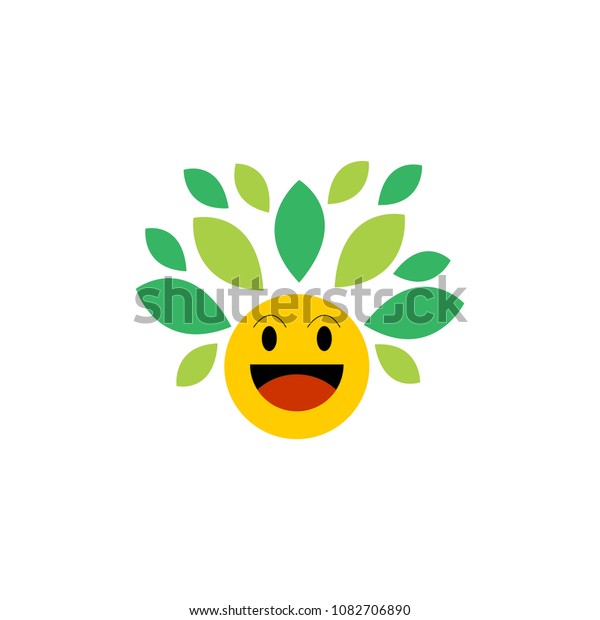 Tree Emoticon Icon Logo Design Element Stock Vector (Royalty Free ...