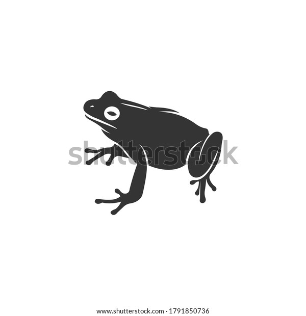 Tree Frog Silhouette Vector On White Stock Vector (Royalty Free ...