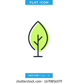 Tree Green Color Icon Vector Design Stock Vector (Royalty Free ...