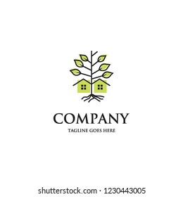Tree Home Logo Icon Vector Stock Vector (Royalty Free) 1230443005 ...