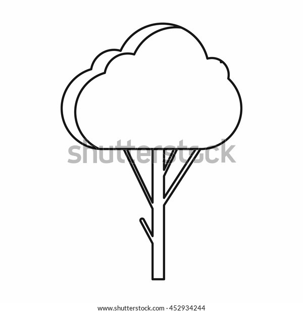Tree Icon Outline Style Plants Nature Stock Vector (Royalty Free ...