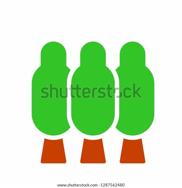 Tree Icons Pack Isolated Tree Symbols: vector de stock (libre de ...