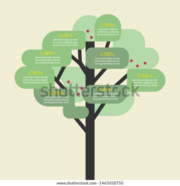 Tree Infographic Template Vector Illustration Stock Vector (Royalty ...
