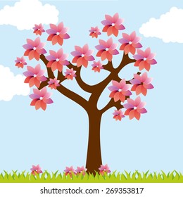 Tree Landscape Design Vector Illustration Eps10 Stock Vector (Royalty ...