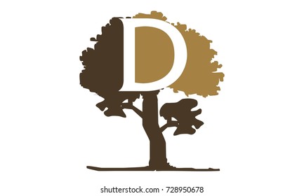 Tree Letter D Stock Vector (Royalty Free) 728950678 | Shutterstock