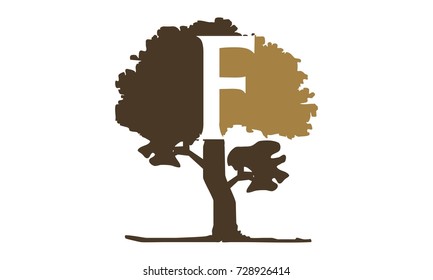 Tree Letter F Stock Vector (Royalty Free) 728926414 | Shutterstock