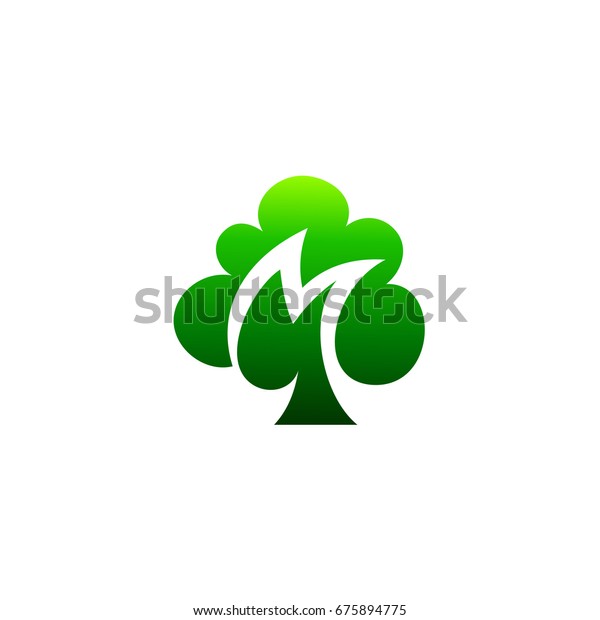 Tree Letter M Logo Template Stock Vector (Royalty Free) 675894775 ...