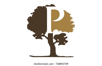 Tree Letter P Stock Vector (Royalty Free) 728892709 | Shutterstock