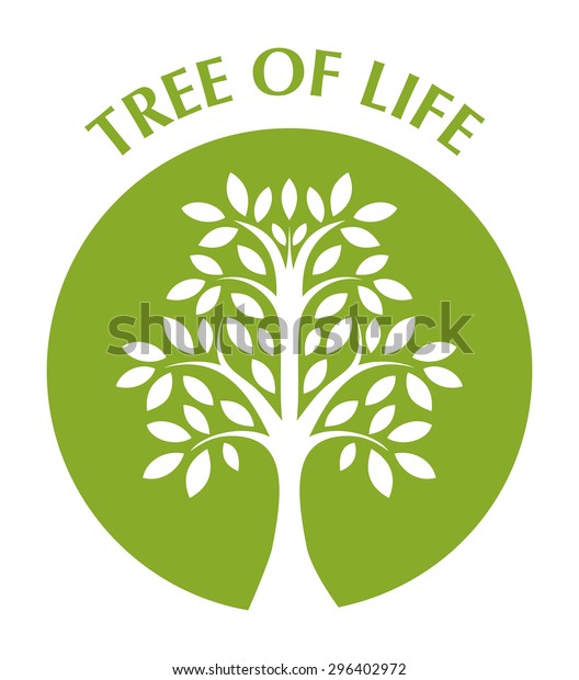 Tree Life Green Circle Stock Vector (Royalty Free) 296402972