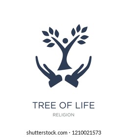 Tree Life Icon Trendy Flat Vector Stock Vector (Royalty Free ...
