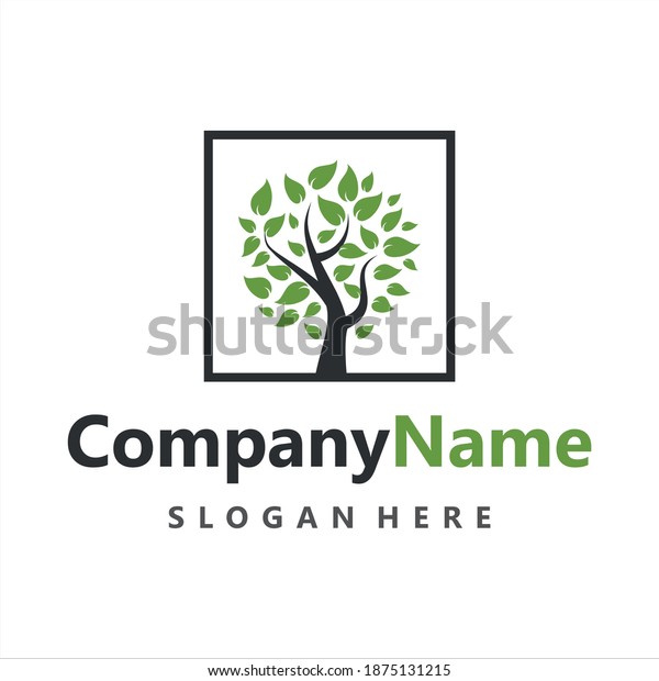 Tree Life Logo Inspiration Design Isolated Stock Vector (Royalty Free ...