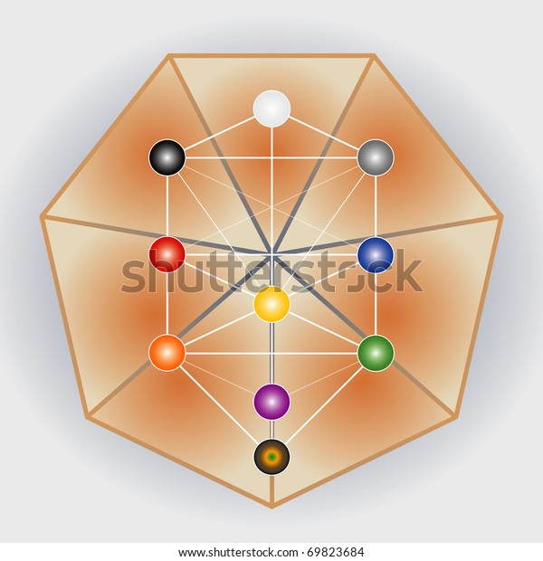 Tree Life Symbol Heptagon Magic Wisdom Stock Vector (Royalty Free ...
