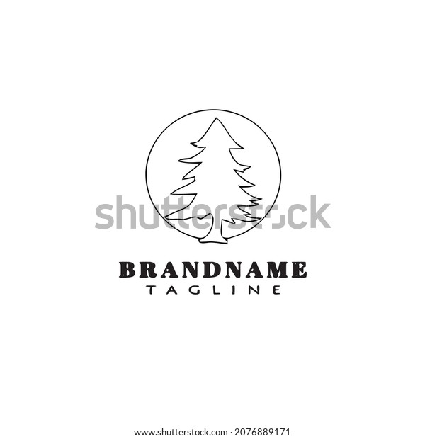 Tree Logo Cartoon Icon Cute Template Stock Vector (Royalty Free ...