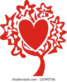 Tree Love Vector Illustration: vector de stock (libre de regalías ...