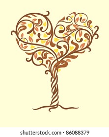 Tree Love Vector Illustration Stock Vector (Royalty Free) 86088379 ...