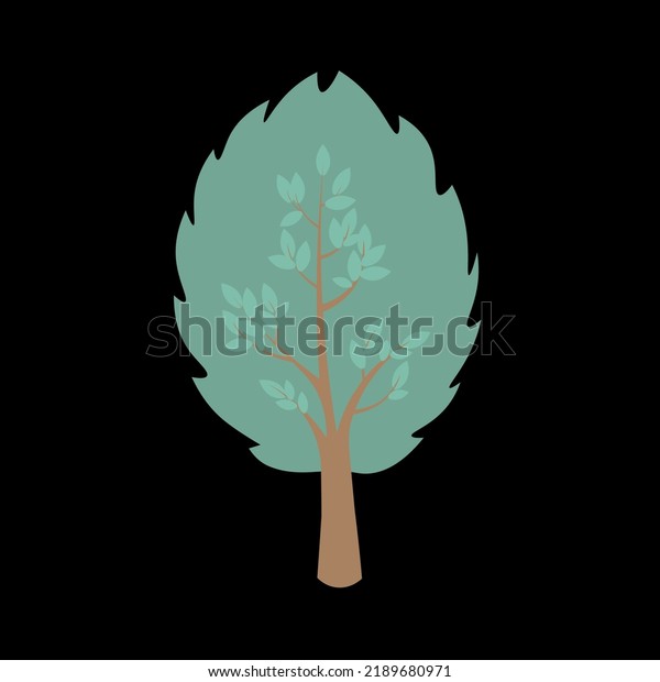 Tree Minimalistic Cartoony Vector Illustration Stock Vector (Royalty ...