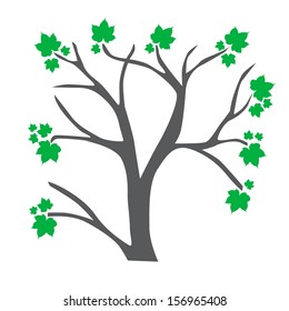 Tree Natural Design Over White Background Stock Vector (Royalty Free ...