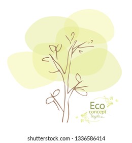 Tree On White Background Logo Design Stock Vector (Royalty Free ...