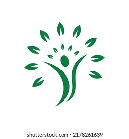 Tree People Vector Logo Design Template Stock Vector (Royalty Free ...