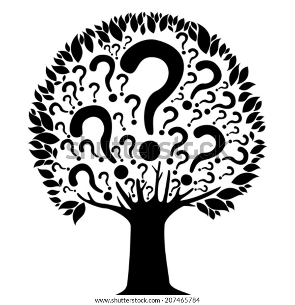Tree Questions Isolated On White Background Stock Vector (Royalty Free ...