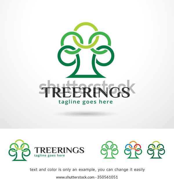 Tree Rings Logo Template Design Vector Stock Vector (Royalty Free ...