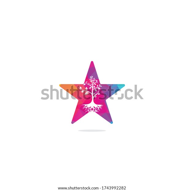 Tree Roots Star Shape Concept Vector Stock Vector (Royalty Free ...