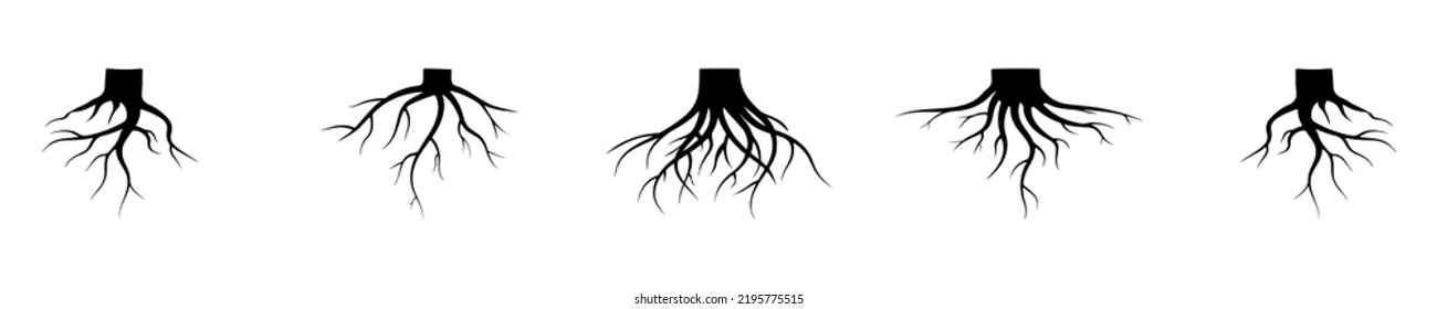 Tree Roots Vector Icon Illustration Design Stock Vector (Royalty Free ...