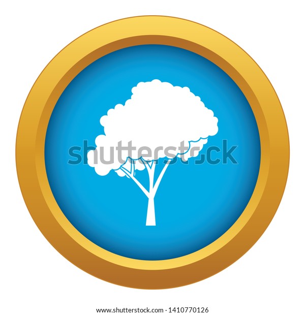 Tree Rounded Crown Icon Blue Vector Stock Vector (Royalty Free ...