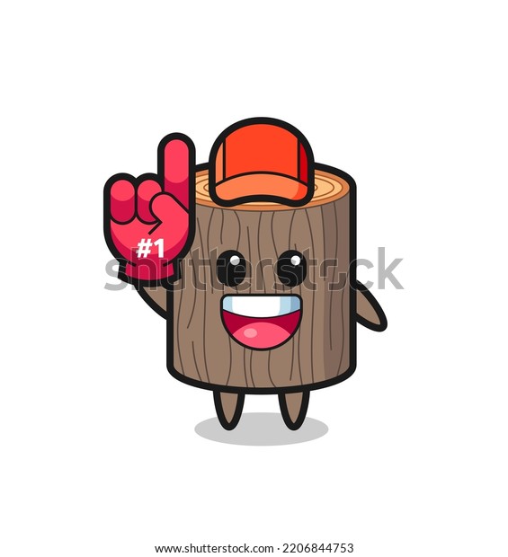 Tree Stump Illustration Cartoon Number 1 Stock Vector (Royalty Free ...