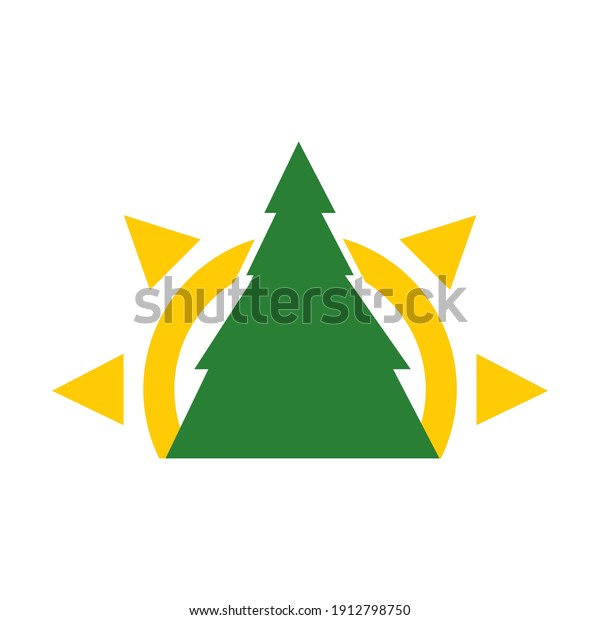 Tree Sun Icon Logo Concept Creative Stock Vector (Royalty Free ...