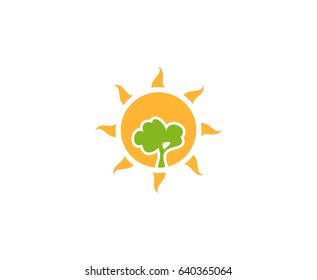 Tree Sun Logo Stock Vector (Royalty Free) 640365064 | Shutterstock