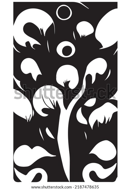 Tree Swirl Symbol Ink Printing Stock Vector (Royalty Free) 2187478635 ...
