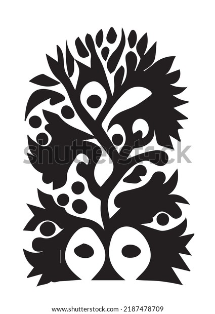 Tree Swirl Symbol Ink Printing Stock Vector (Royalty Free) 2187478709 ...