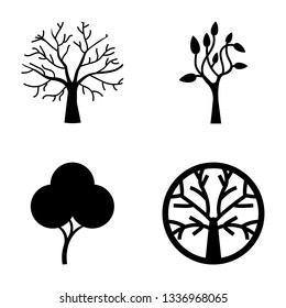 Tree Symbols Icon Bundle: vector de stock (libre de regalías ...