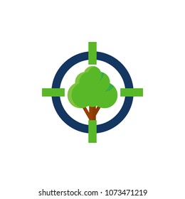 Tree Target Logo Icon Design Stock Vector (Royalty Free) 1073471219 ...