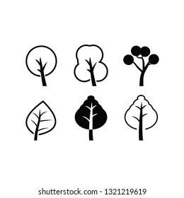 Tree Thin Silhouette Stock Vector (Royalty Free) 1321219619 | Shutterstock