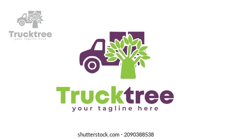 Tree Truck Logo Design Vector Stock Vector (Royalty Free) 2090388538 ...