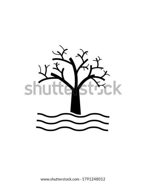 Tree Water Iconvector Best Flat Icon Stock Vector (Royalty Free ...