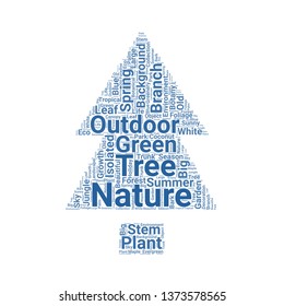 Tree Word Cloud Tag Cloud About Stock Vector (Royalty Free) 1373578565 ...