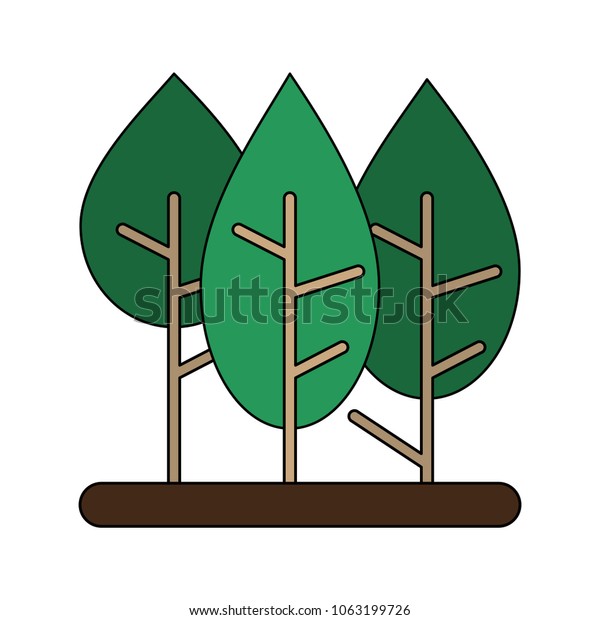 Trees Nature Cartoons Stock Vector (Royalty Free) 1063199726 | Shutterstock