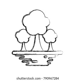 Trees Nature Symbol Cartoon Stock Vector (Royalty Free) 790967284 ...