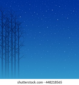 Trees Stars Background Stock Vector (Royalty Free) 448218565 | Shutterstock